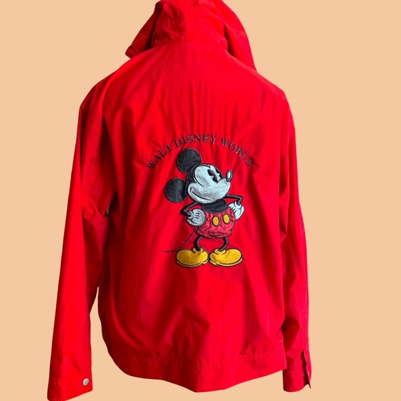 Disney | Jackets & Coats | Vtg Mickey Mouse Disney Red Glitter ...
